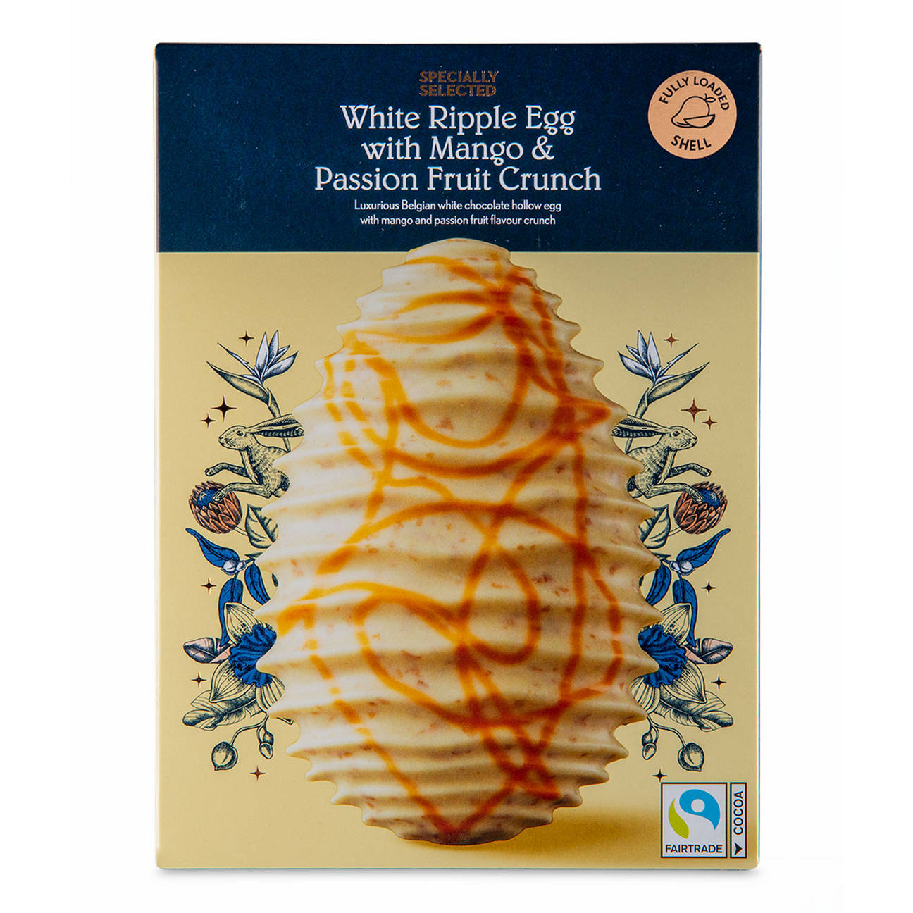 White Ripple Egg with Mango & Passion Fruit Crunch | ALDI UK