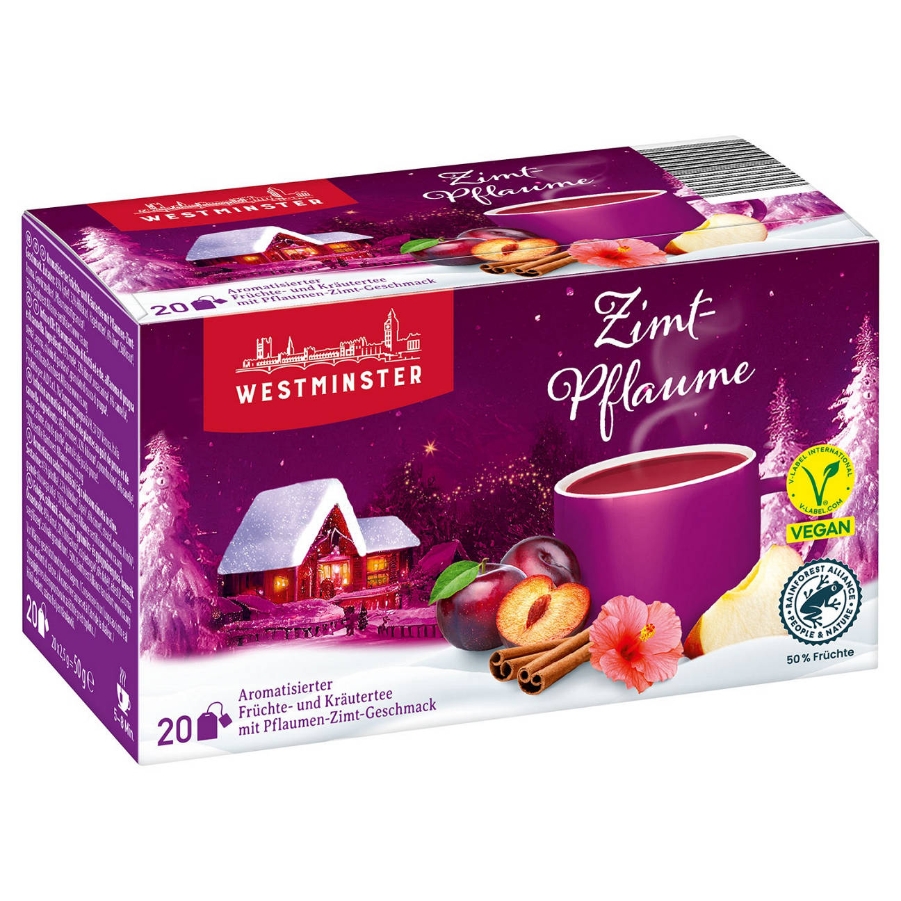Winter Tee 20 Beutel, Pflaume-Zimt