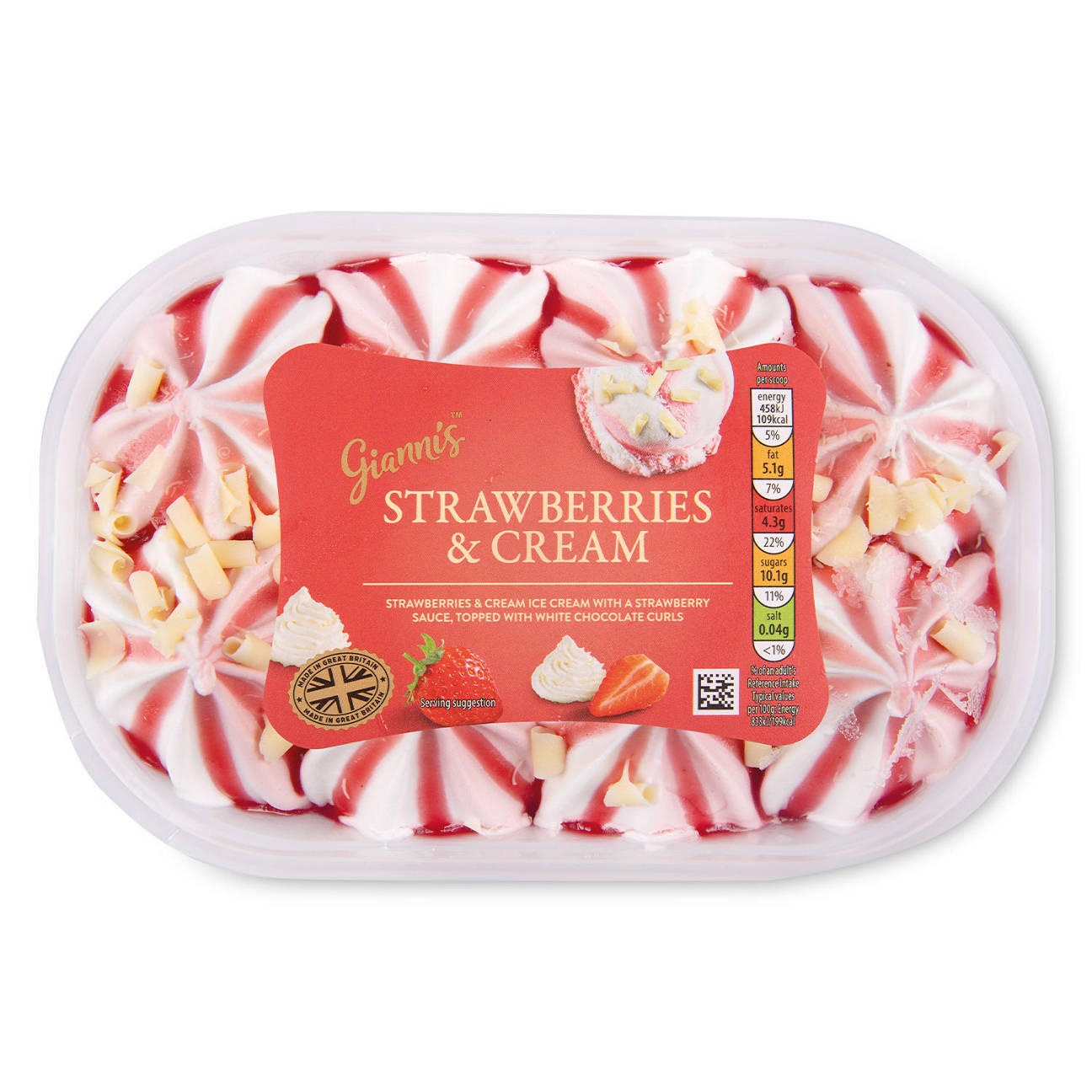 Strawberries & Cream Ice Cream Swirl | ALDI UK