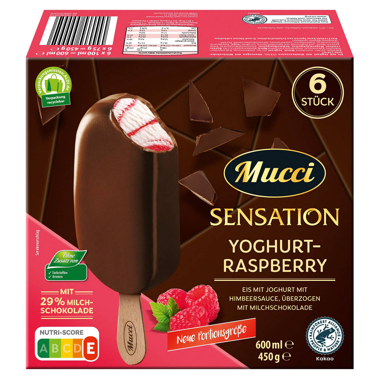 Stieleis sortiert 450 g, Yoghurt-Raspberry