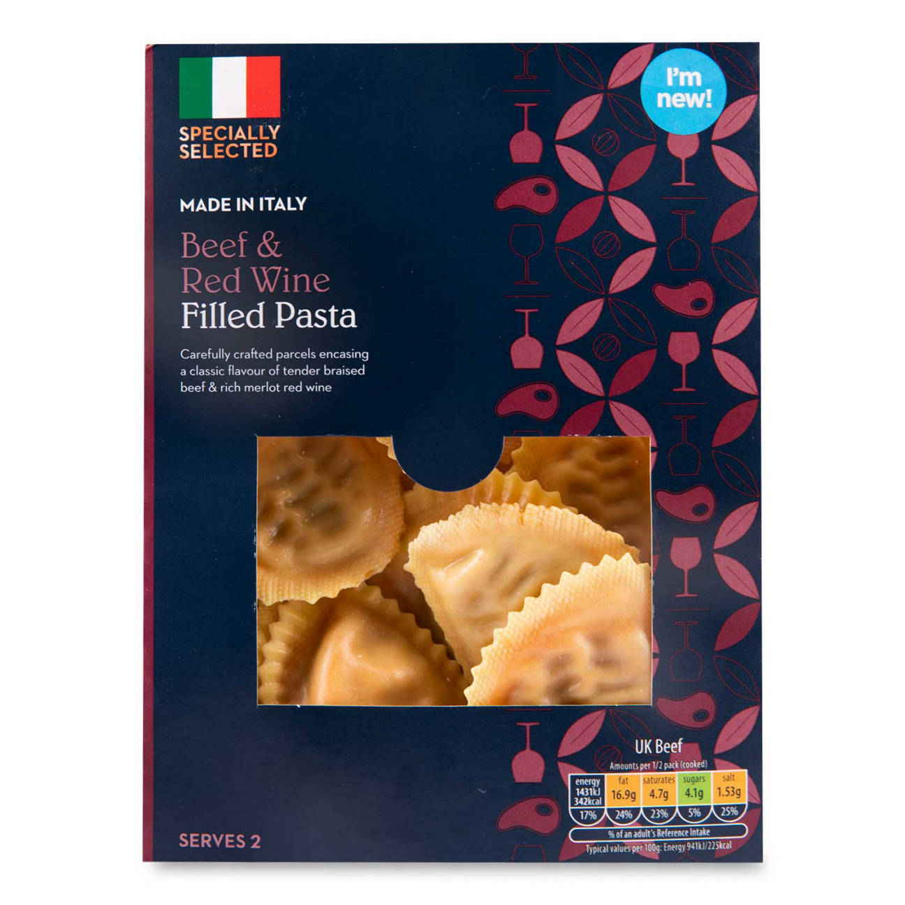 Beef & Red Wine Filled Pasta | ALDI IE