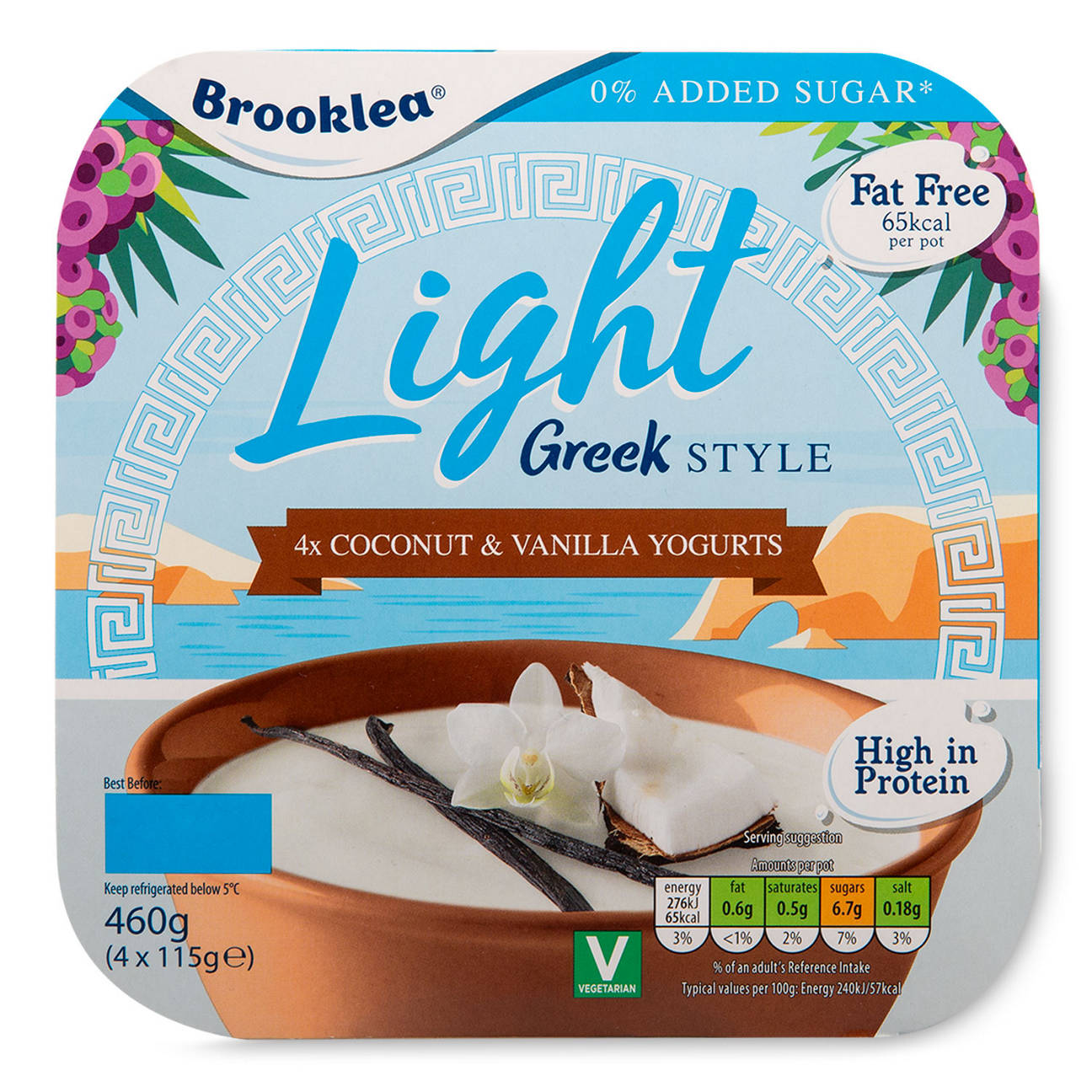 Coconut & Vanilla Greek Style Yogurt 4 Pack | ALDI UK