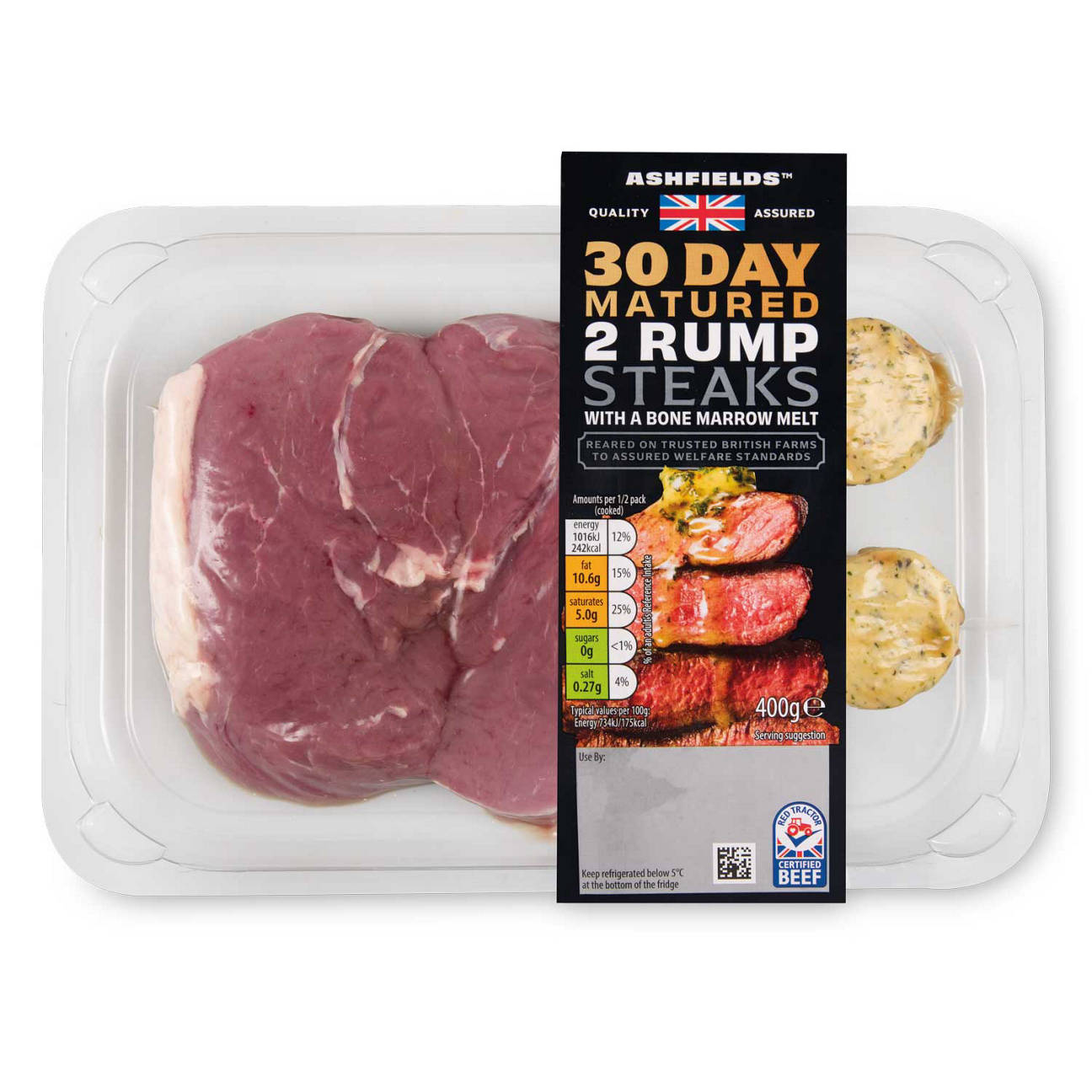 30 Day Matured Rump Steaks with a Bone Marrow Melt 2 Pack | ALDI UK