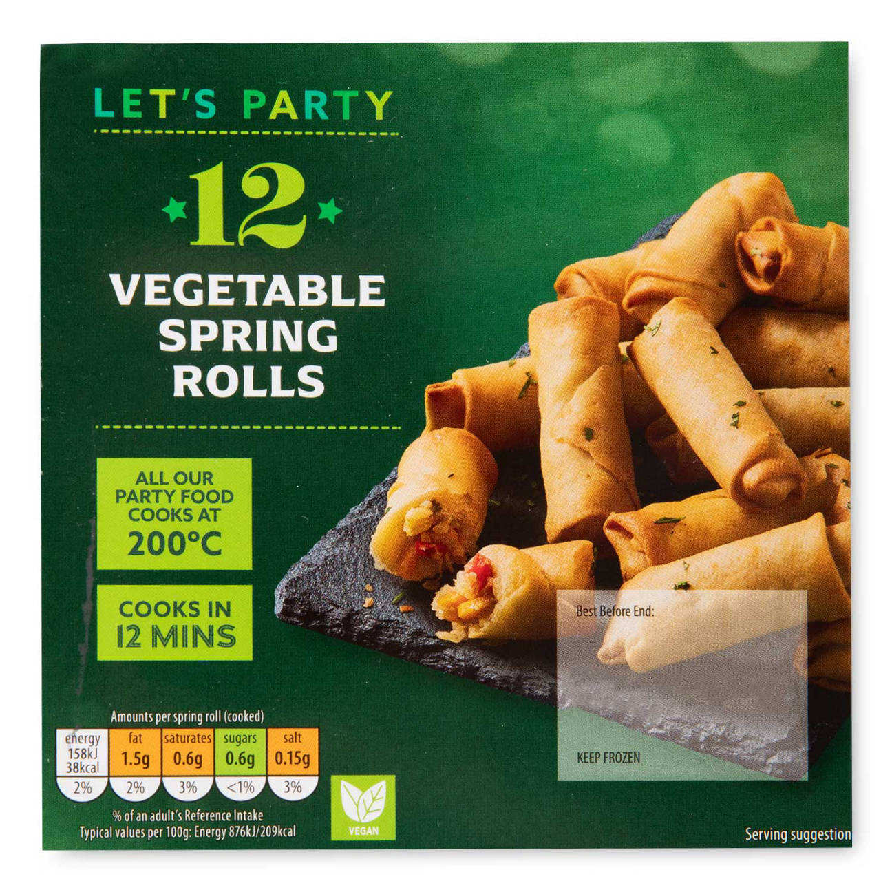 Vegetable Spring Rolls 12 Pack | ALDI IE