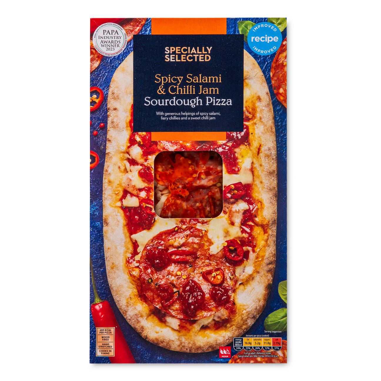 Spicy Salami & Chilli Jam Wood Fired Sourdough Pizza | ALDI UK