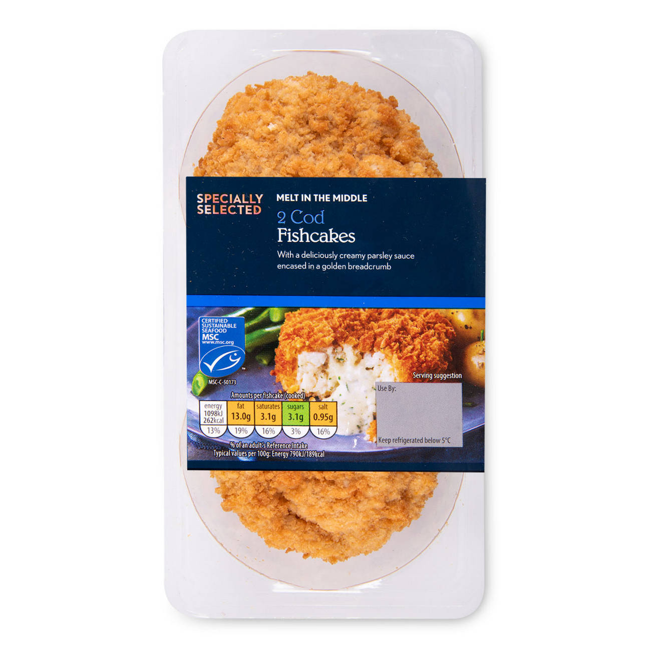 Melt In The Middle Cod Fishcake with Parsley Sauce 2 Pack | ALDI UK