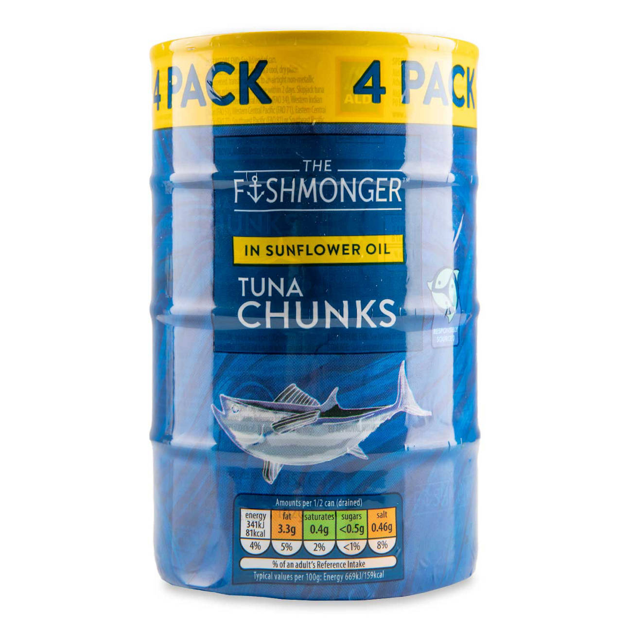 Tuna chunks in Sunflower oil 4 Pack | ALDI UK