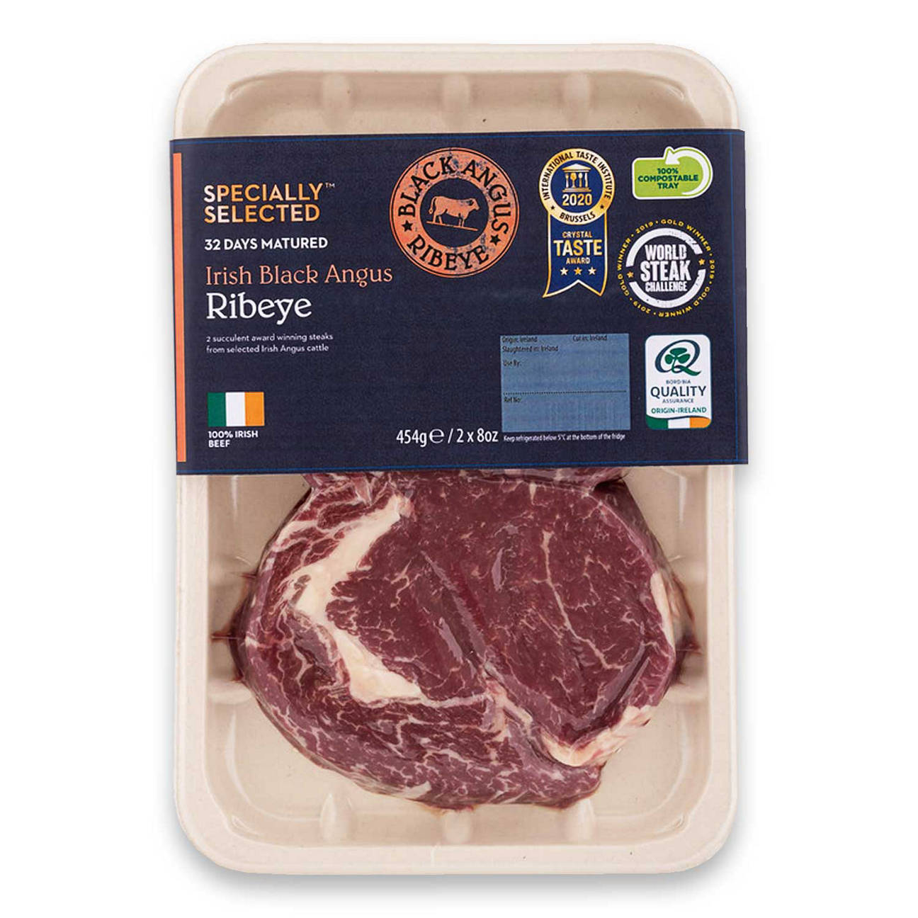 Irish Black Angus Ribeye 32 Day Matured 2 Pack | ALDI IE
