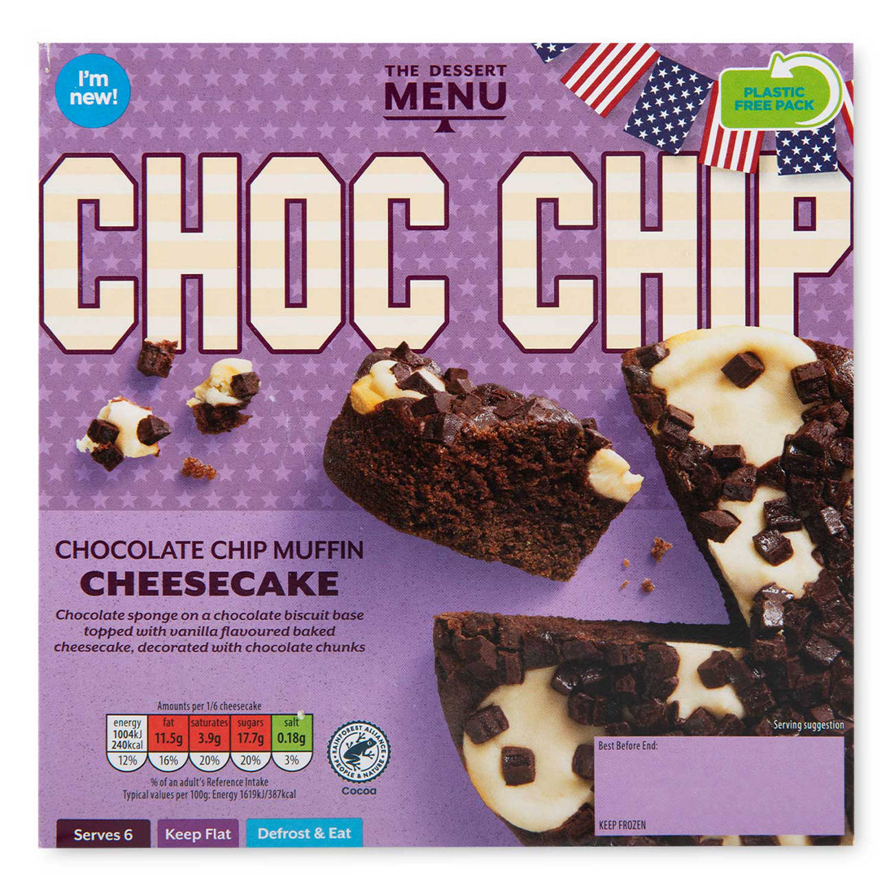 Chocolate Chip Muffin American Cheesecake | ALDI UK