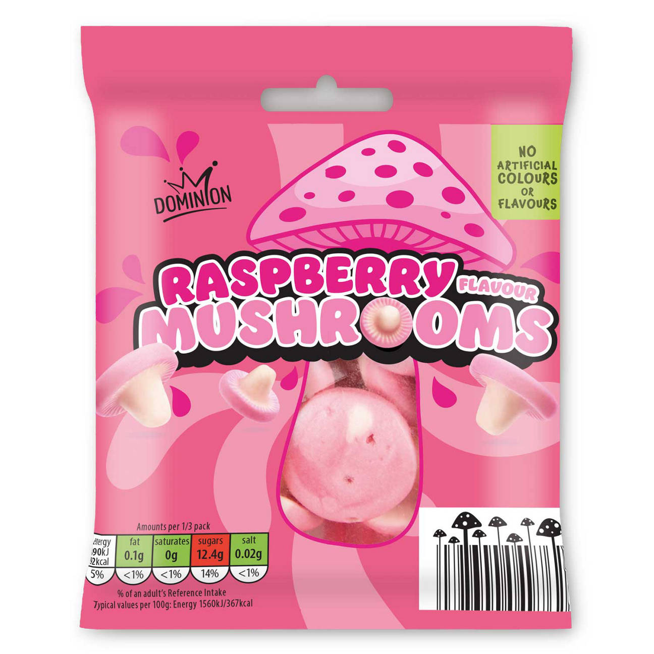 Bubblegum & Raspberry Flavour Mushrooms Sweets | ALDI UK