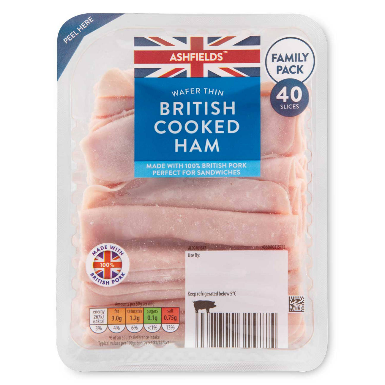 Wafer Thin British Cooked Ham 40 Slices | ALDI UK
