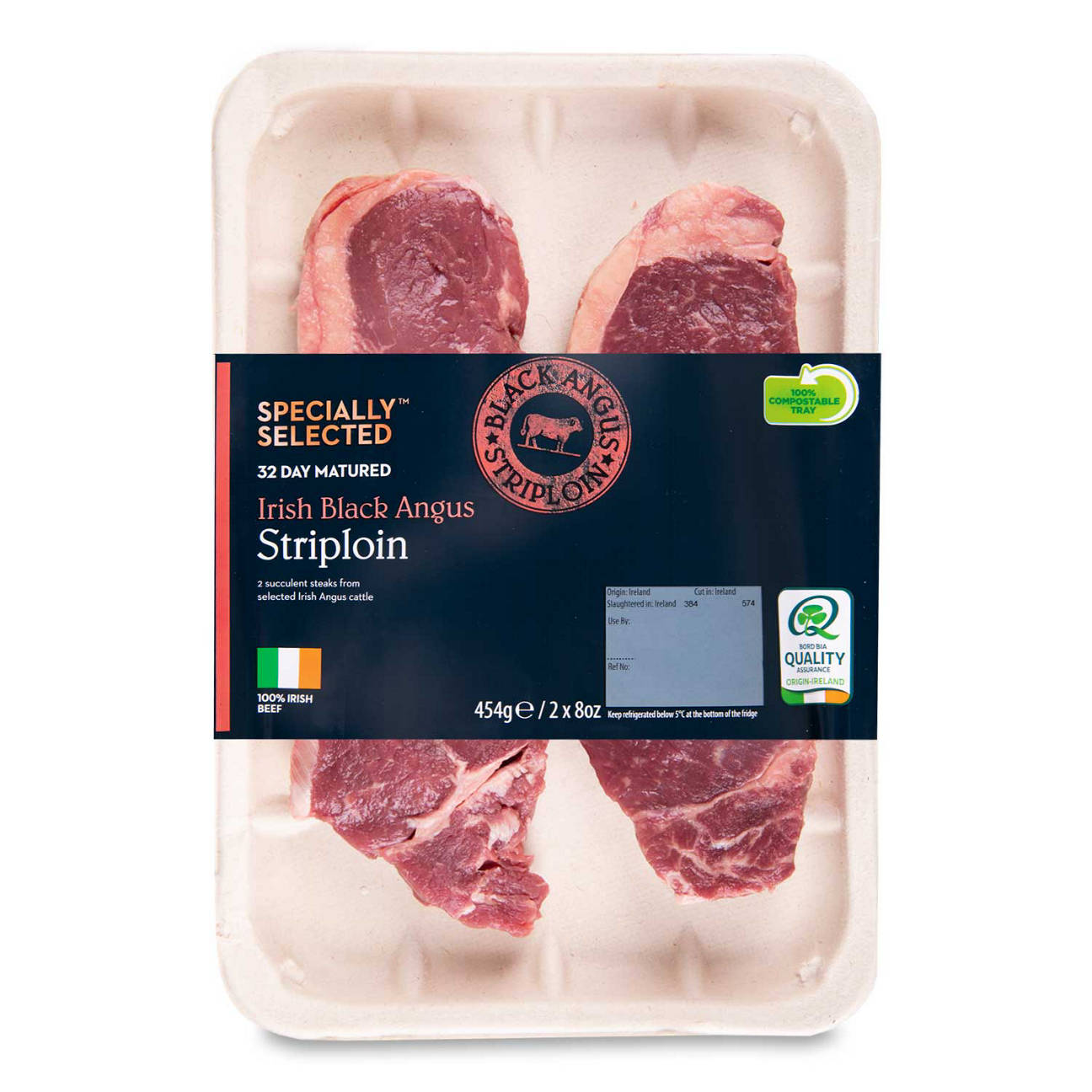 Irish Black Angus Striploin 32 Day Matured 2 Pack | ALDI IE