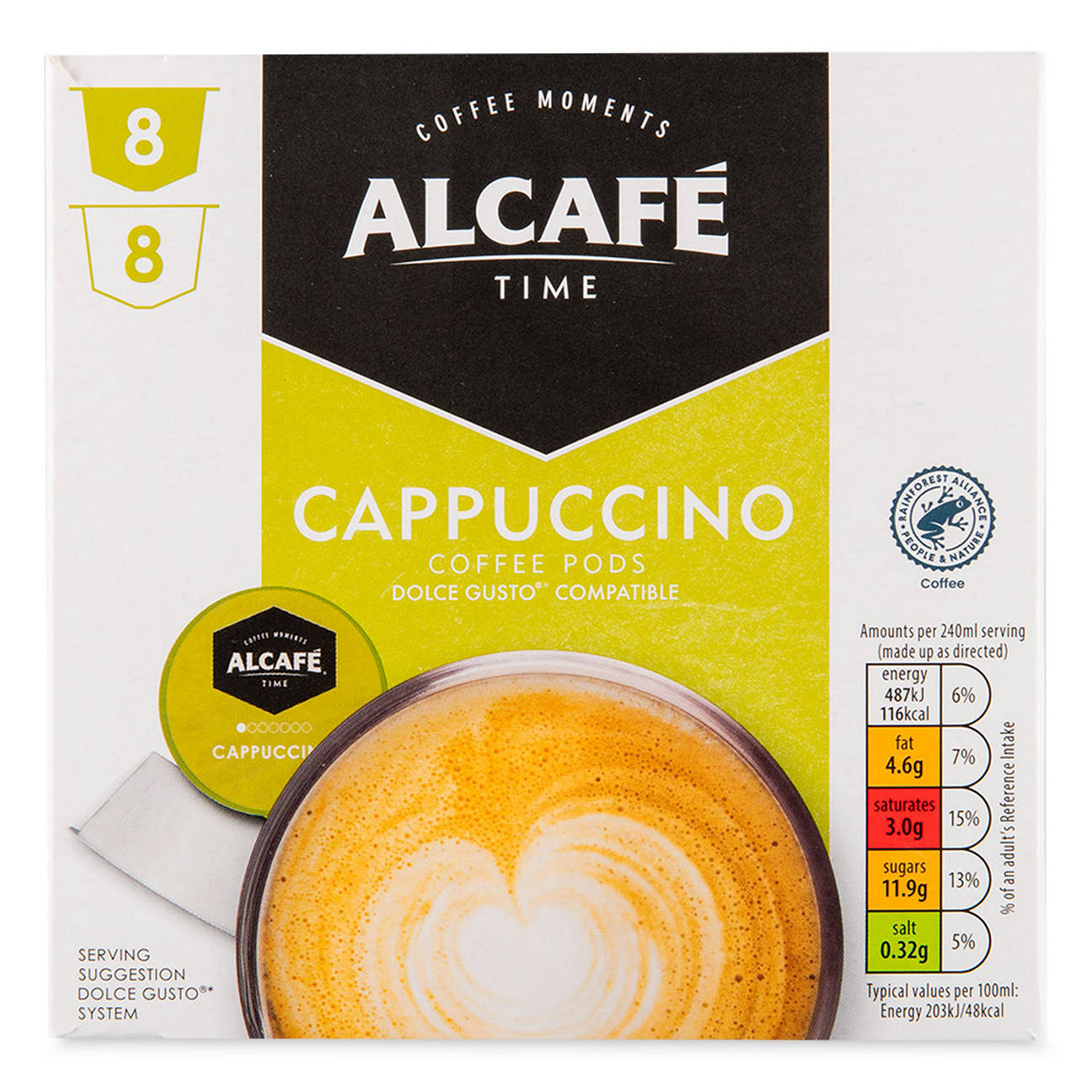 Cappuccino Coffee Pods 8 Pack | ALDI UK