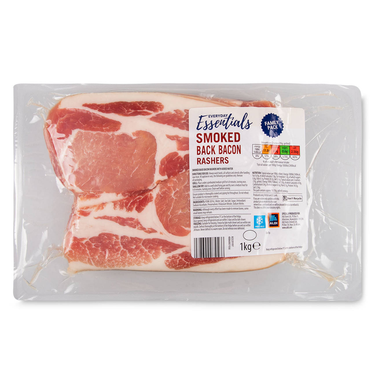 Smoked Back Bacon Rashers Family Pack | ALDI UK