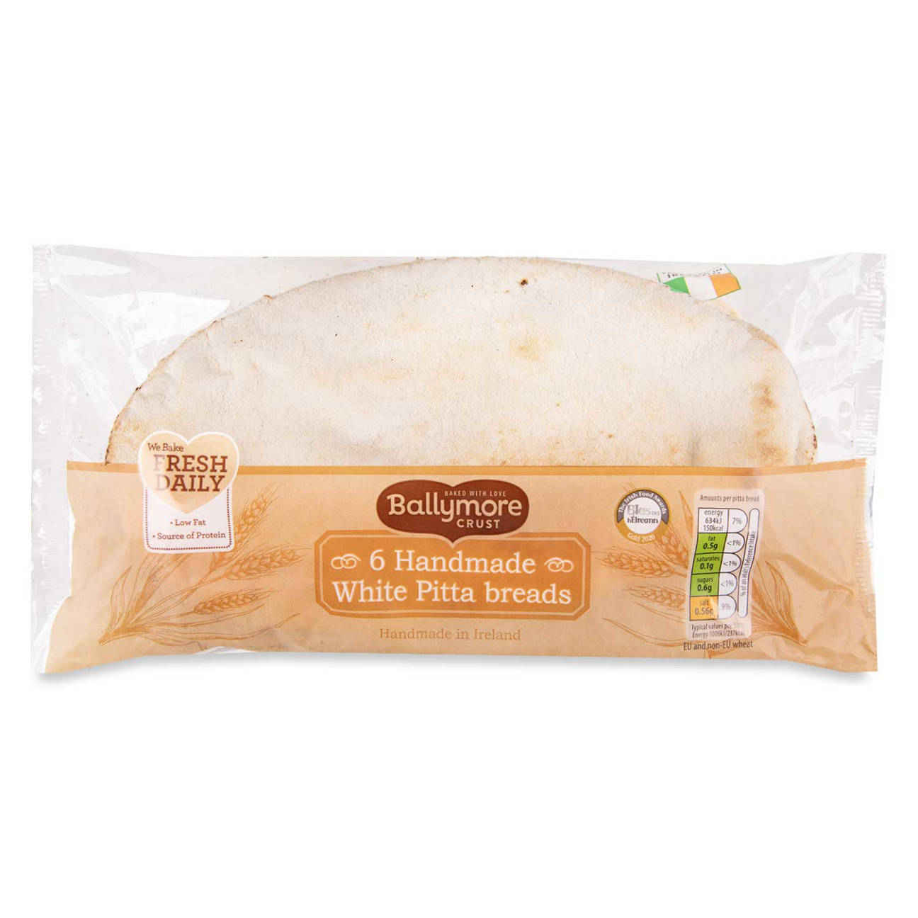 Handmade White Pitta Breads 6 Pack | ALDI IE