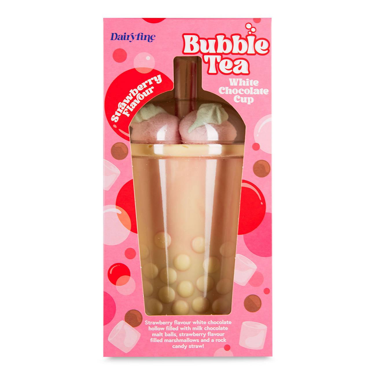 Strawberry Flavour White Chocolate Bubble Tea Egg | ALDI UK