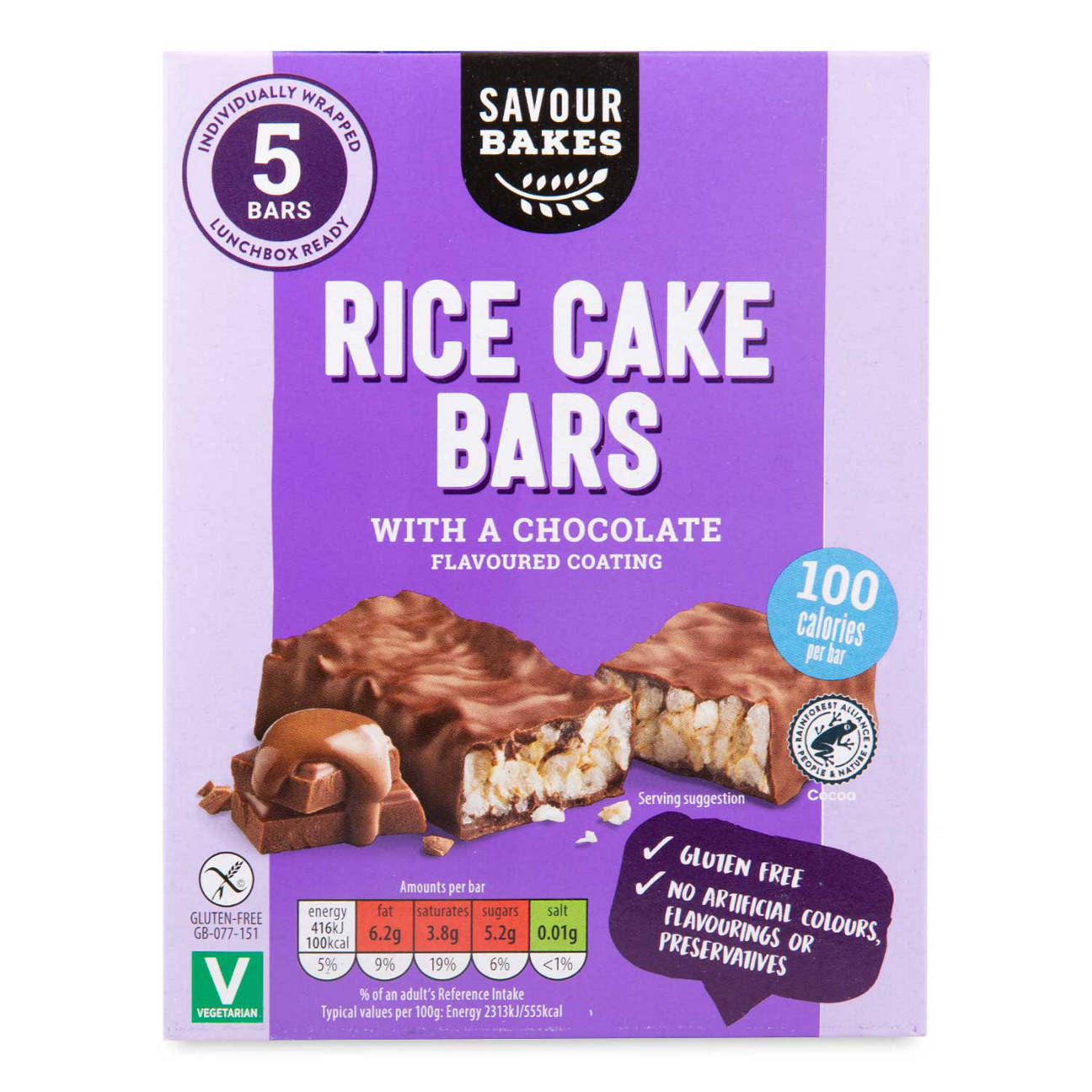 Milk Chocolate Rice Cake Bars 5 Pack | ALDI IE