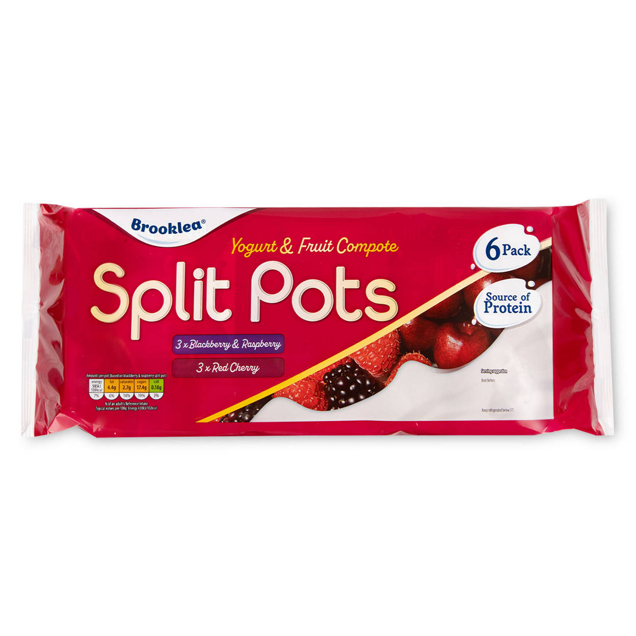 Yogurt & Fruit Compote Blackberry & Raspberry and Red Cherry Splitpots ...