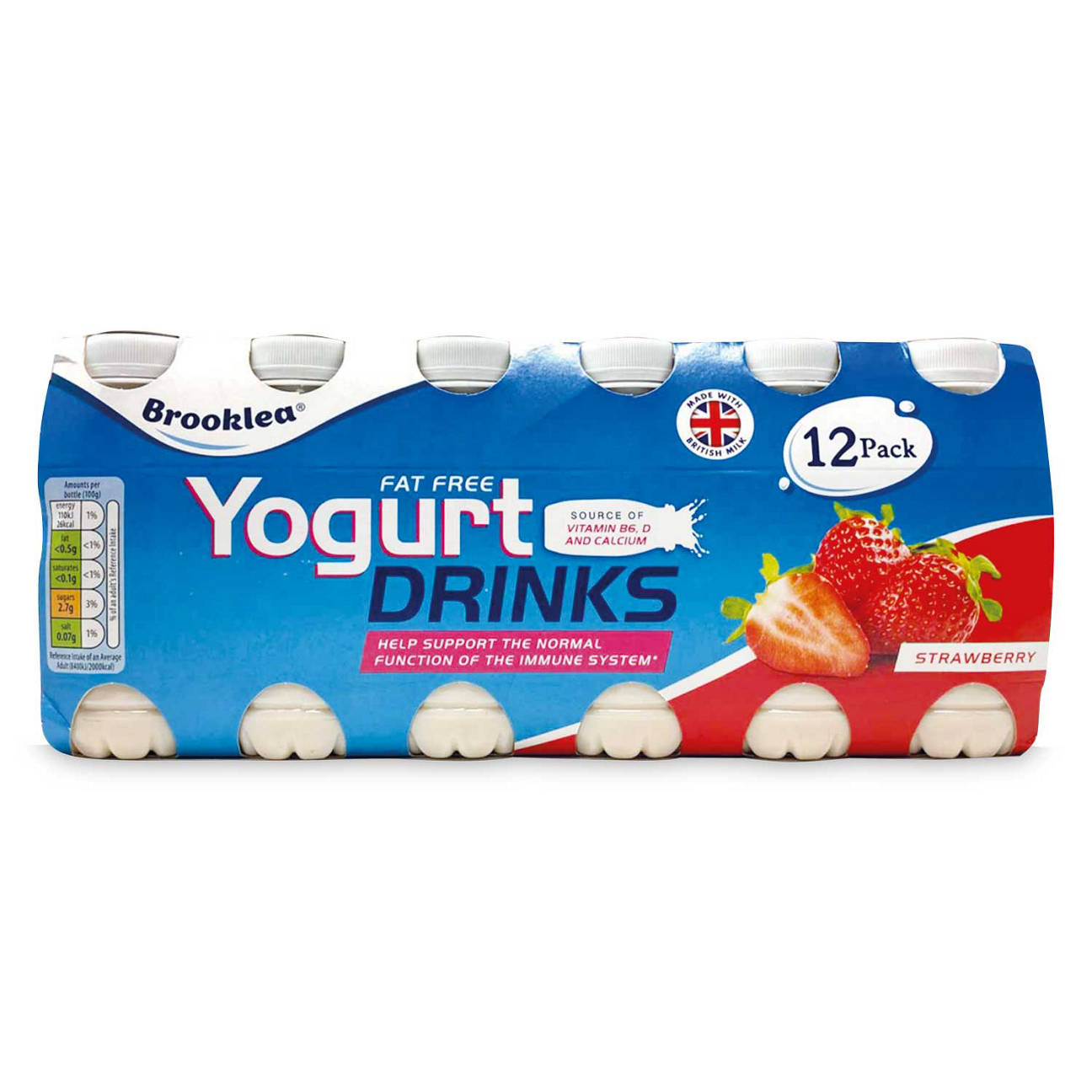 Fat Free Strawberry Yogurt Drinks 12 Pack | ALDI UK