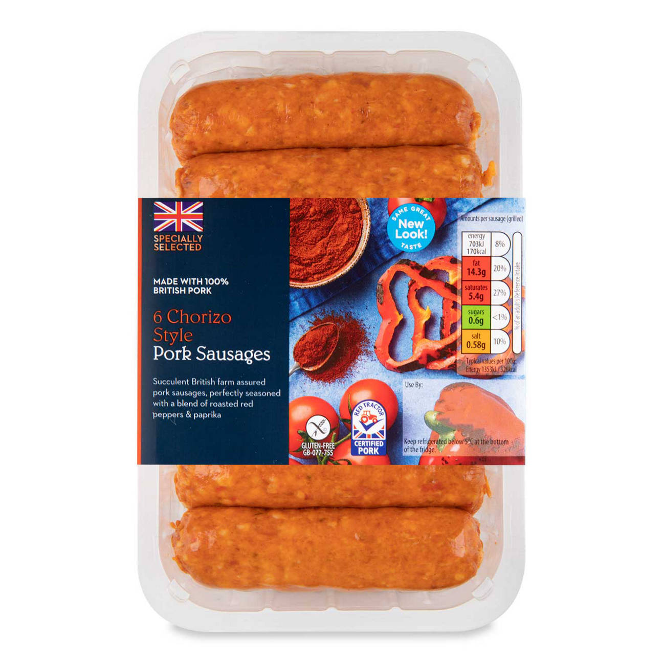 Pork Chorizo Style Pork Sausages 6 Pack | ALDI UK