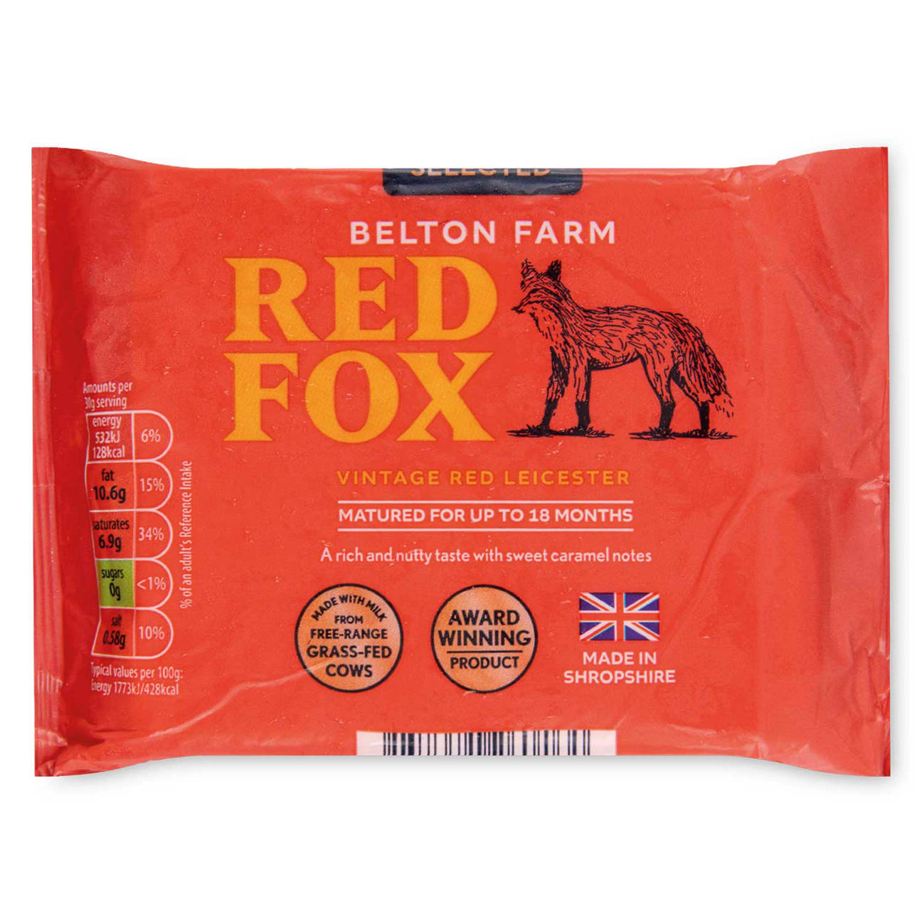 Belton Farm Red Fox Vintage Red Leicester Cheese | ALDI UK