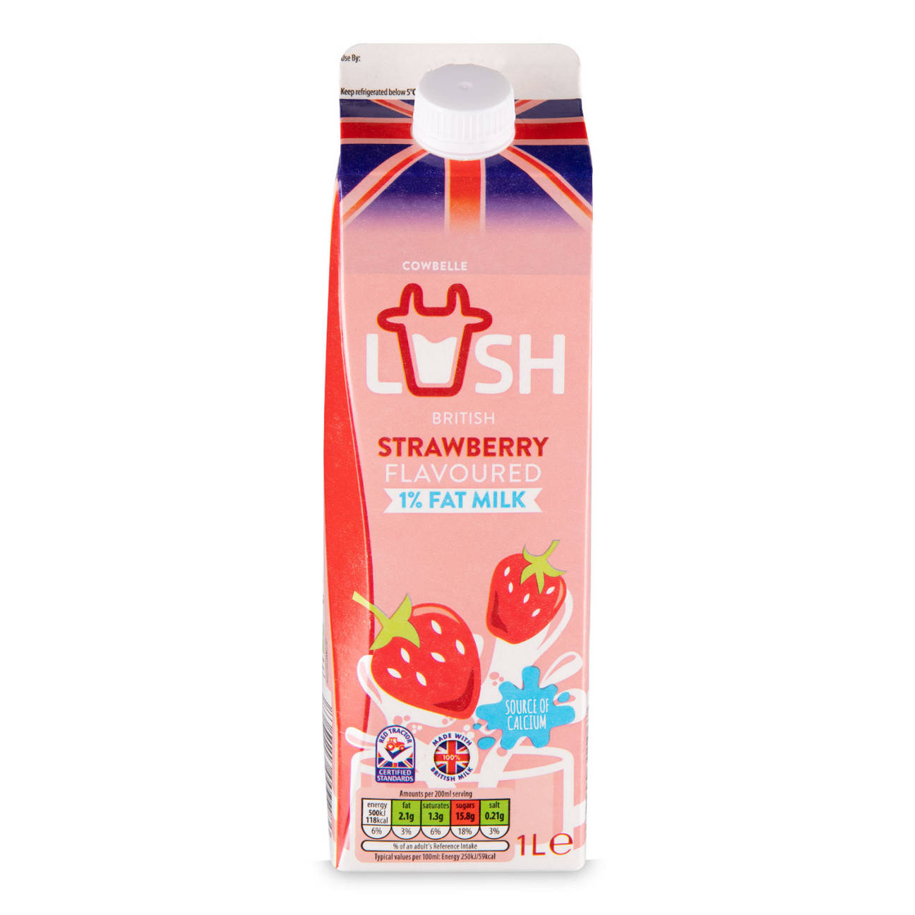 Lush British Strawberry Flavoured 1% Fat Milk | ALDI UK
