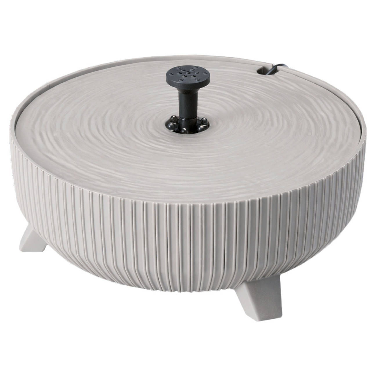 Solar-Springbrunnen, Geriffelt, Beige