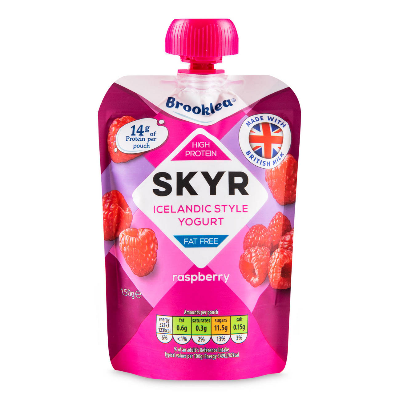 Raspberry Skyr Yogurt Pouch | ALDI UK