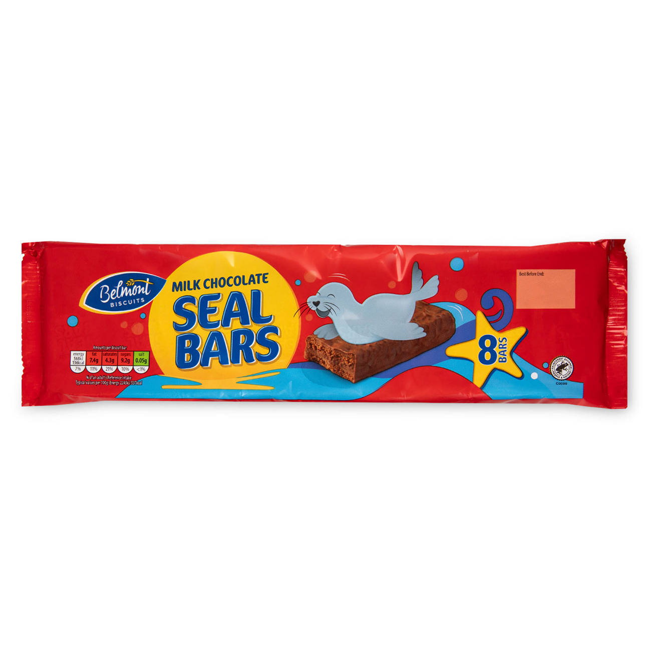 Milk Chocolate Seal Biscuit Bars 8 Pack | ALDI IE