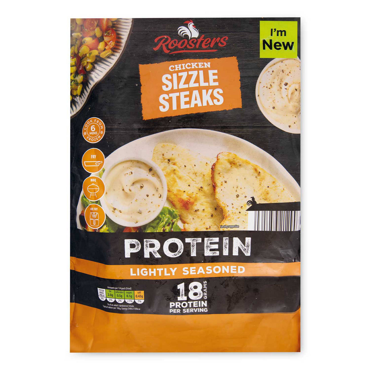Protein Lightly Seasoned Chicken Sizzle Steaks | ALDI IE