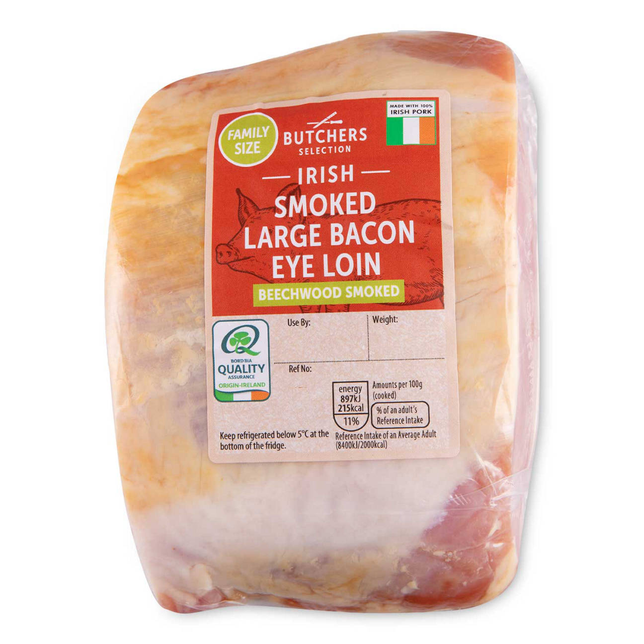 Irish Beechwood Smoked Large Bacon Eye Loin Family Size | ALDI IE