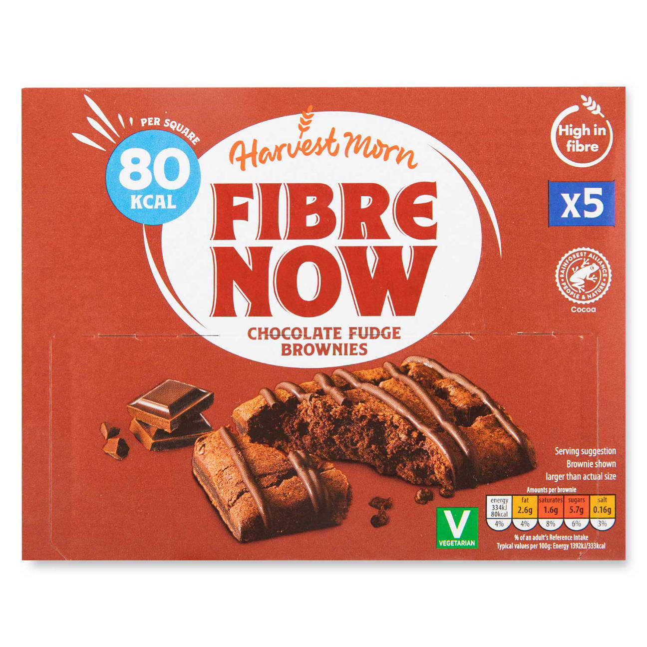 Chocolate Fudge Brownies Fibre Now Bars 5 Pack | ALDI UK