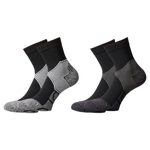 Damen-/Herren-Outdoor-Sportsocken, 2er-Pack, Ankle Grau, 39/42