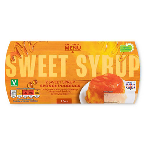 Sweet Syrup Sponge Puddings 2 Pack | ALDI UK